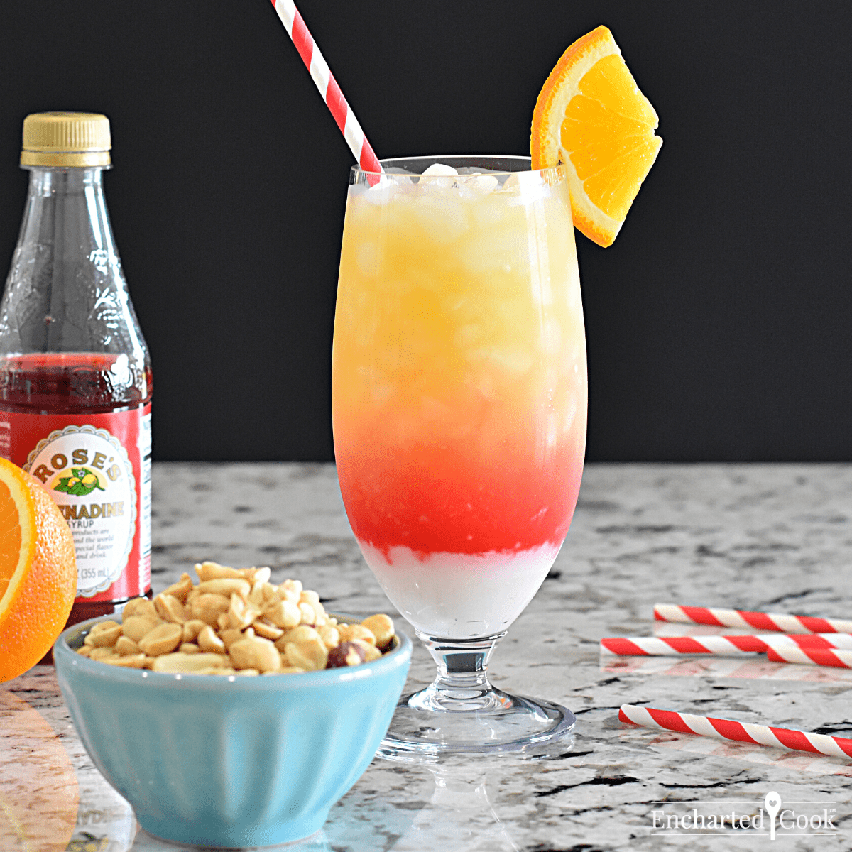 Coconut Rum Sunrise Cocktail Encharted Cook Coconut Rum Sunrise Cocktail Encharted Cook