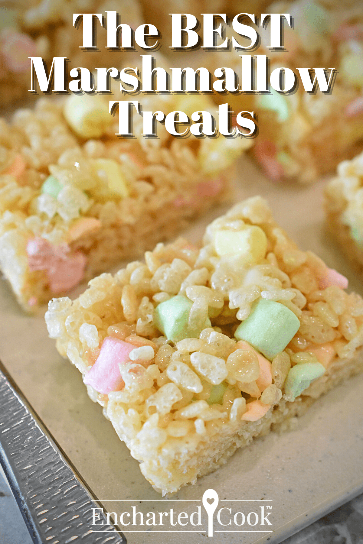 Springtime Marshmallow Treats | Encharted Cook