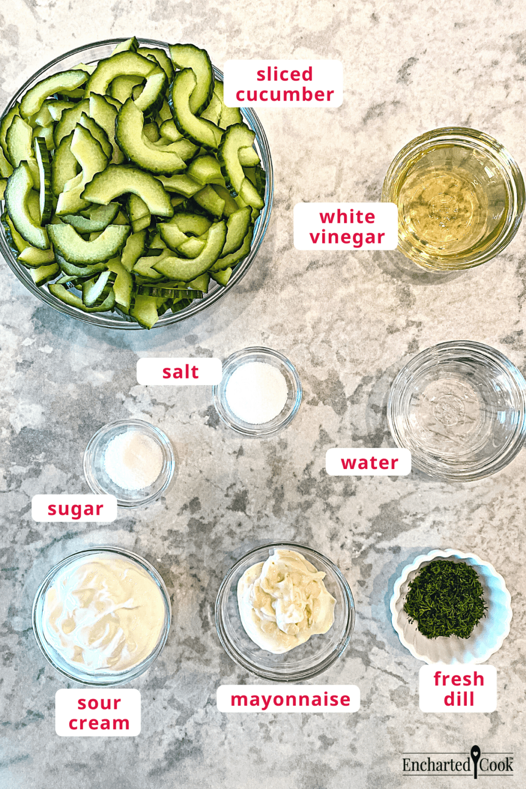Creamy Cucumber Salad | Encharted Cook