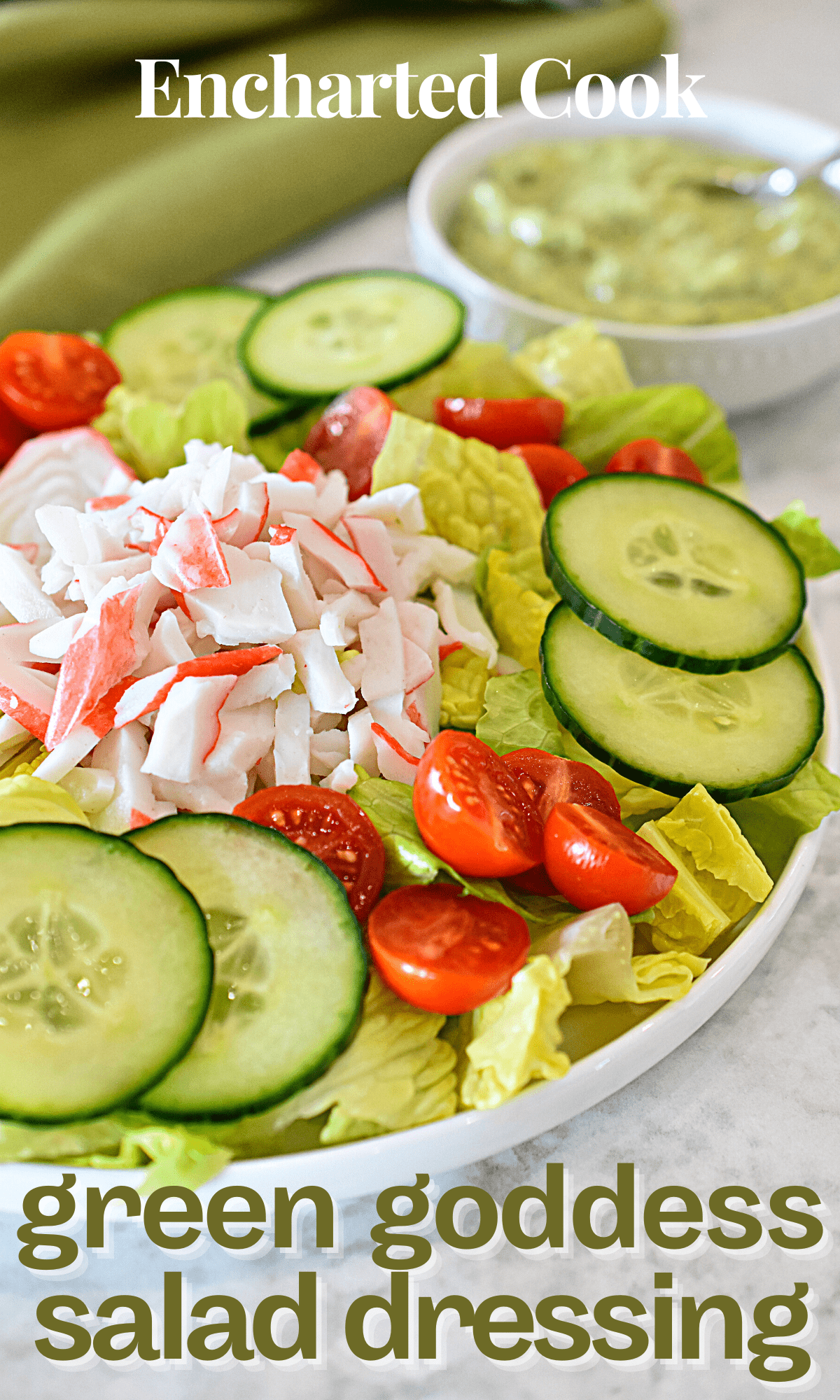 Green Goddess Salad Dressing with Fresh Herbs – Encharted Cook