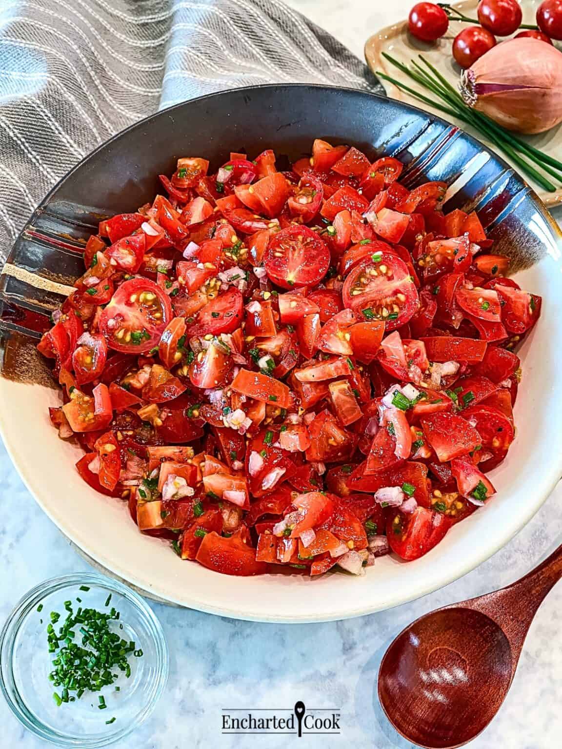 Fresh Cherry Tomato Relish – Encharted Cook