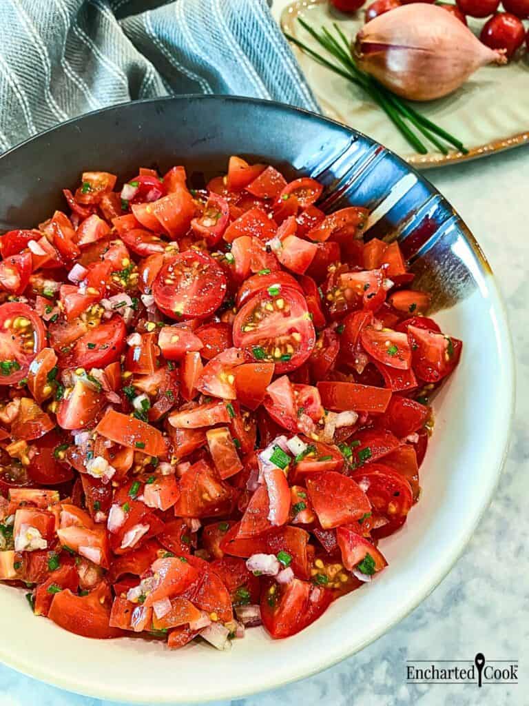 Fresh Cherry Tomato Relish – Encharted Cook