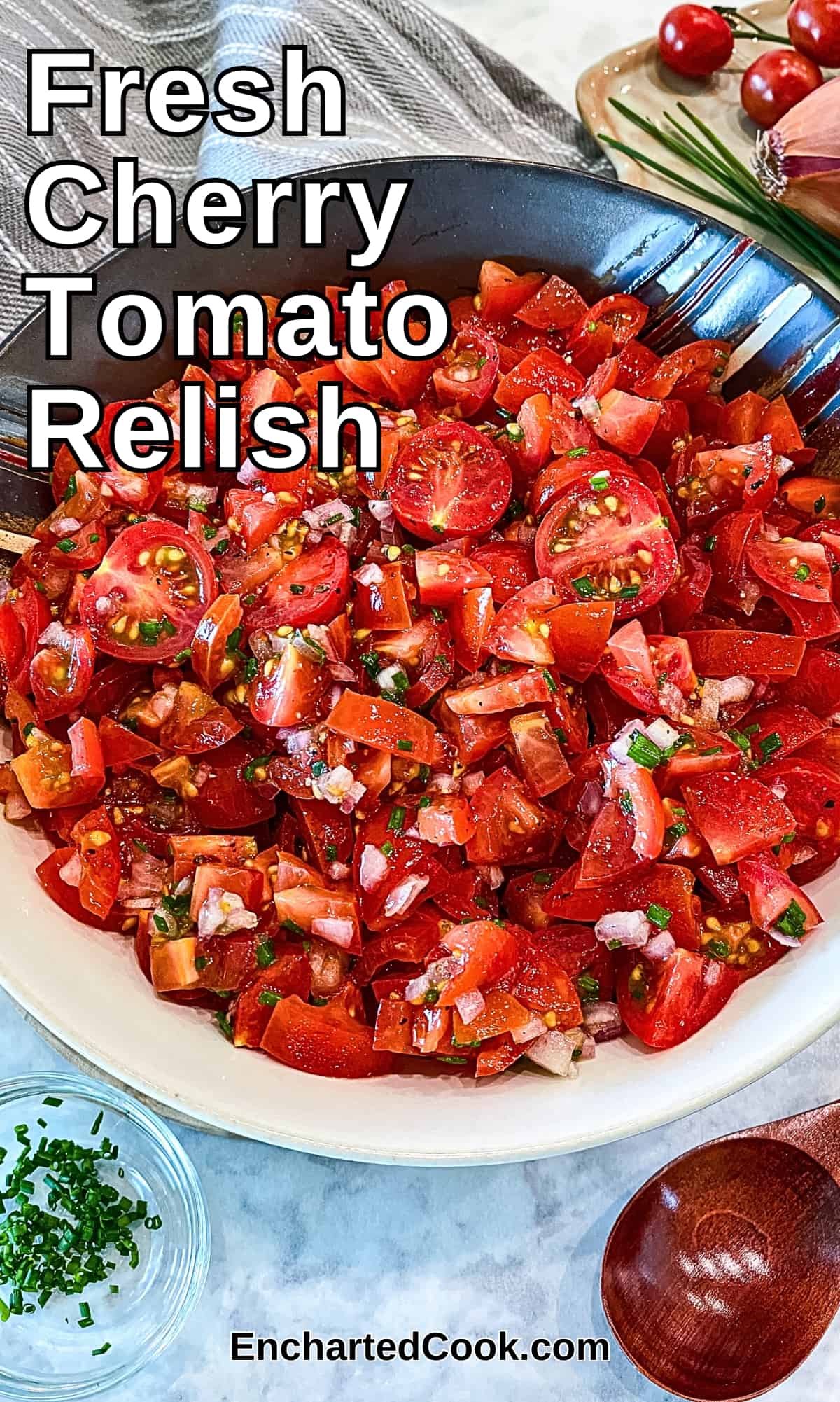 Fresh Cherry Tomato Relish – Encharted Cook