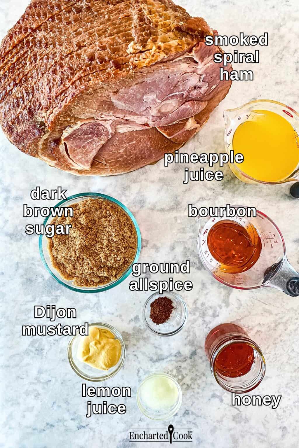 Brown Sugar and Bourbon Glazed Ham – Encharted Cook