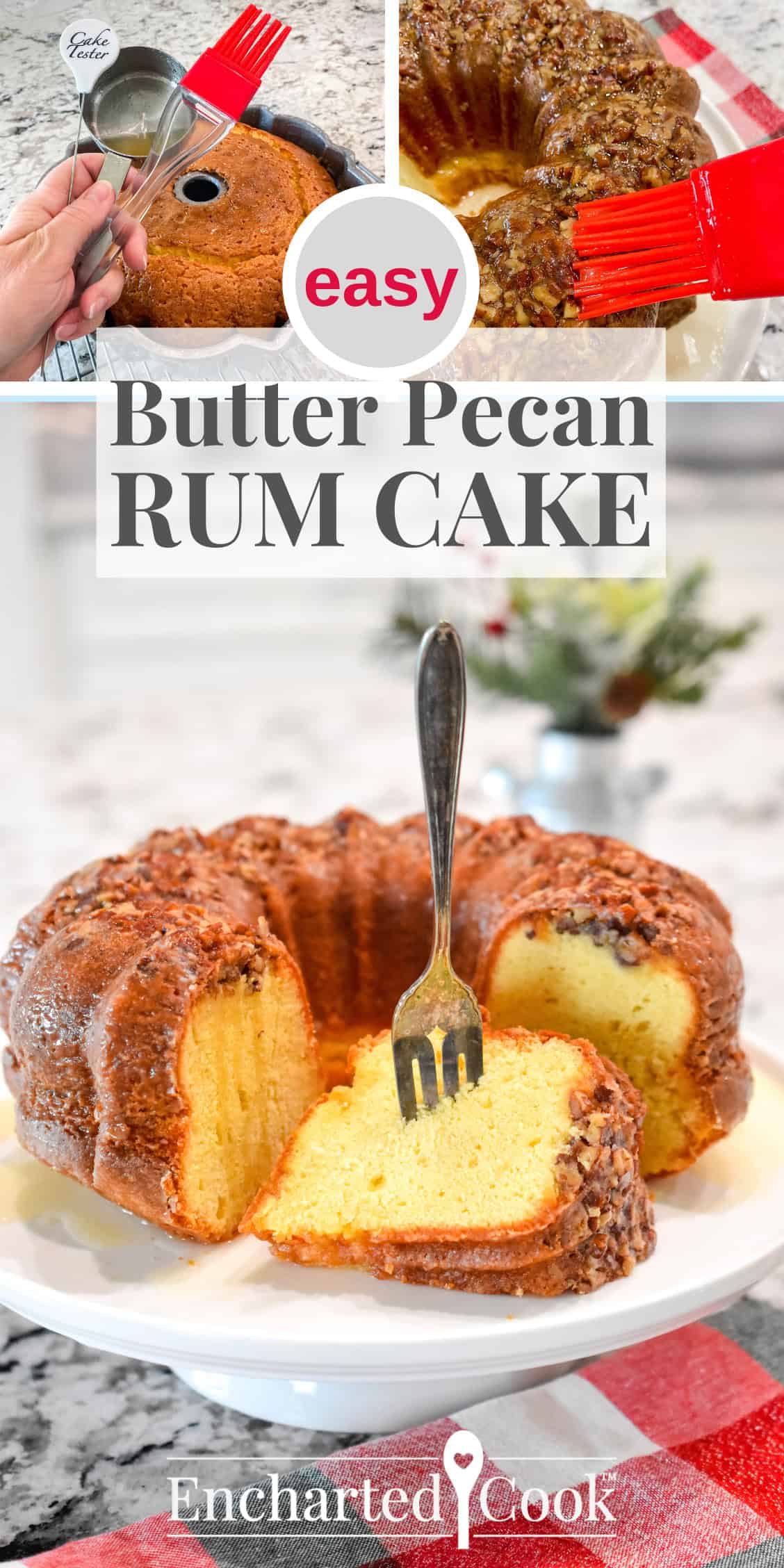 Butter Pecan Rum Cake