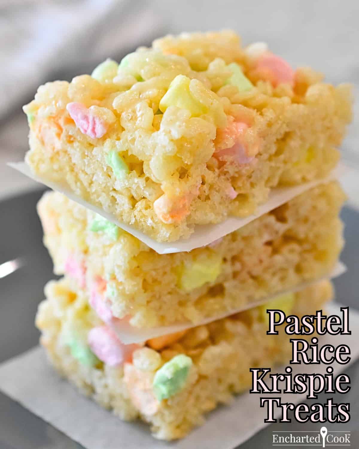 Pastel Rice Krispie Treats – Encharted Cook