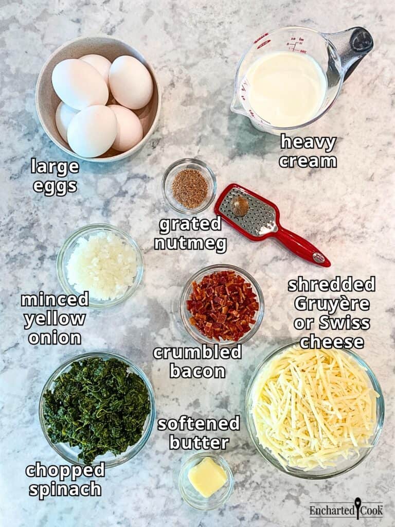 Spinach and Bacon Crustless Quiche – Encharted Cook