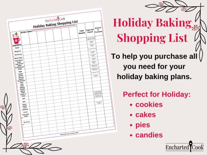 Ultimate Shopping List for Holiday Baking – Encharted Cook