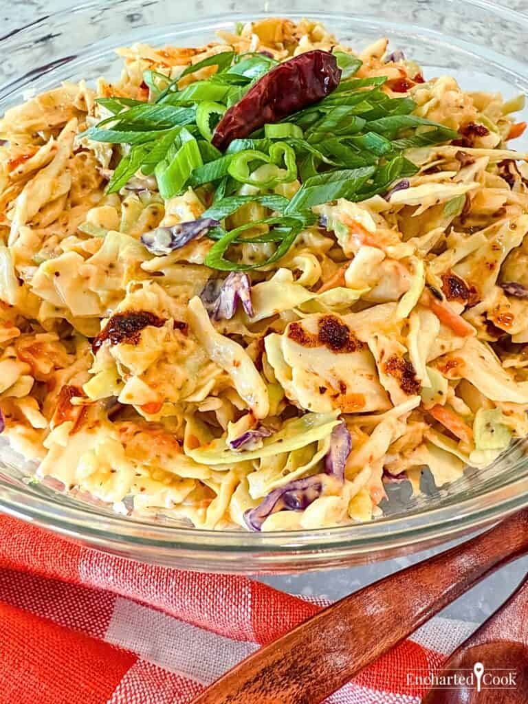 Chili Crunch Spicy Coleslaw with Pineapple – Encharted Cook